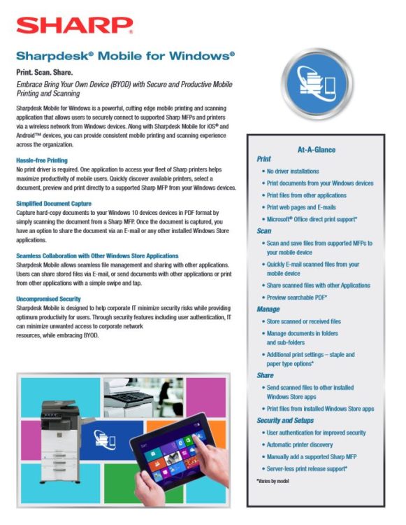 Sharp Sharpdesk Mobile Windows - Atlas Star